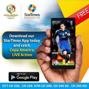 Download StarTimes free app to watch free Copa America matches