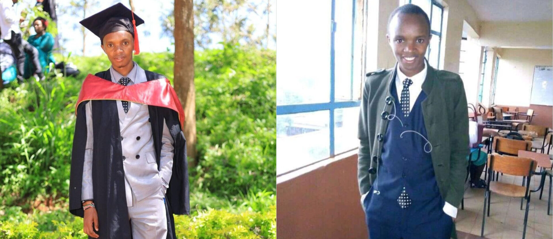 Graduate celebrates at Kibandaski that gave him free meals during 8 ...