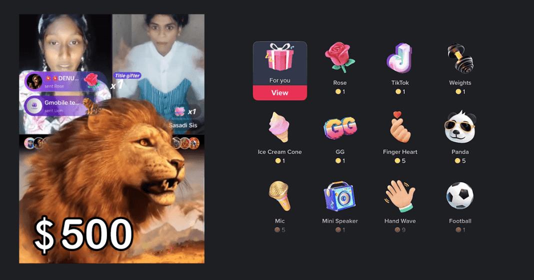 Popular TikTok gifts and how much they are worth in Kenya