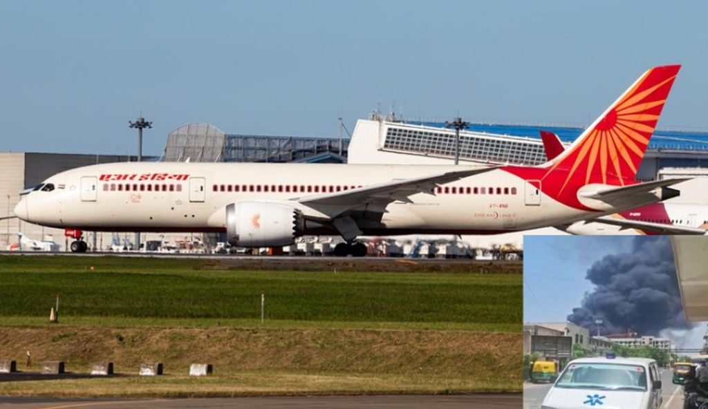 Air India plane heading to London crashes with over 240 passengers
