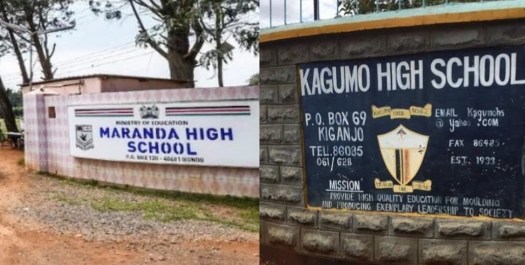 Maranda High vs Kagumo High KCSE 2025 performance
